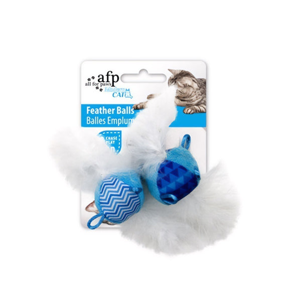 AFP Kitty Feather Ball Turquoise – 101 PET PRODUCTS